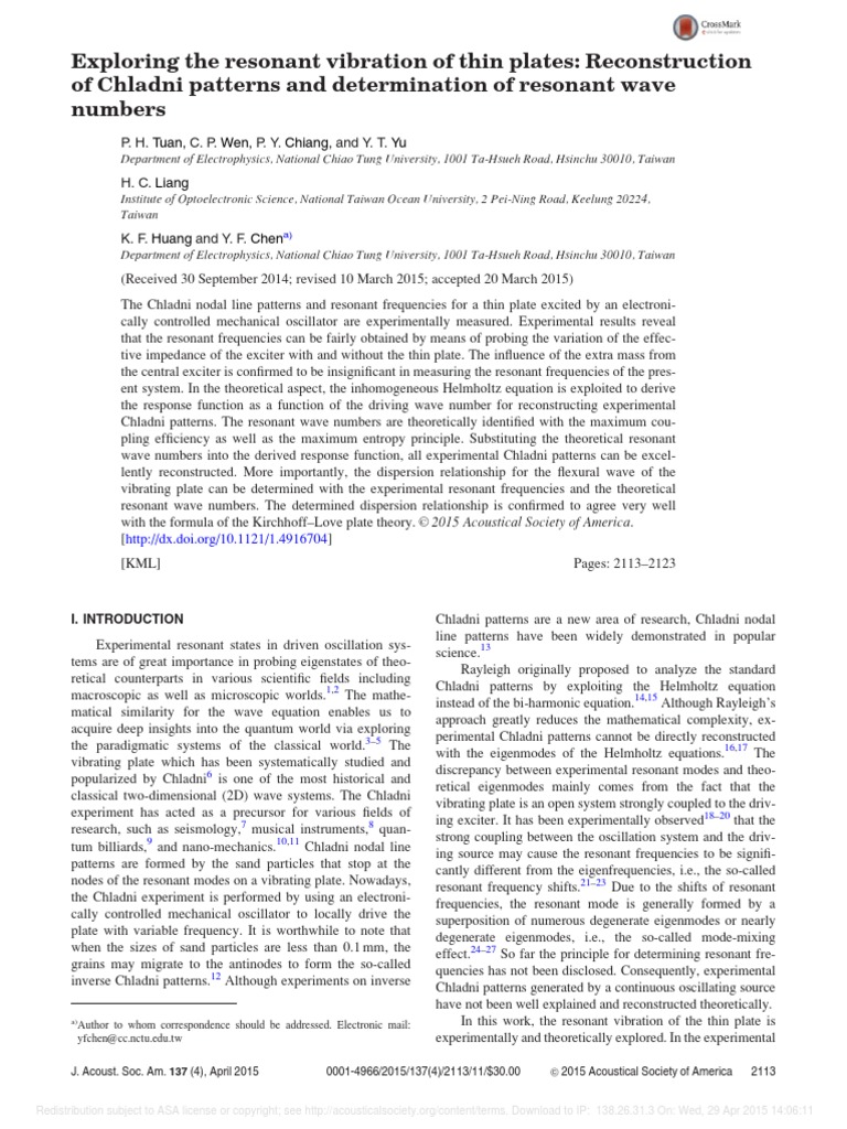 Tuan 2015 | PDF | Resonance | Normal Mode