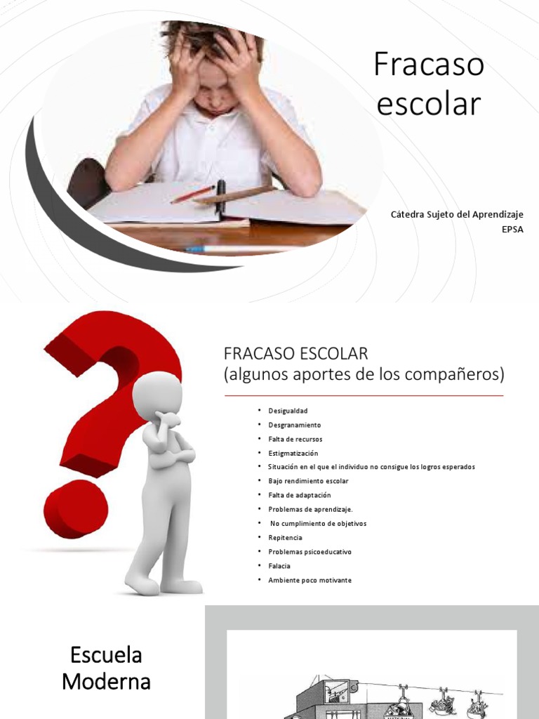 Causas del Fracaso Escolar y Soluciones | PDF | Aprendizaje | Plan de ...