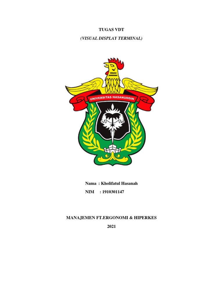 Tugas VDT: (Visual Display Terminal) | PDF