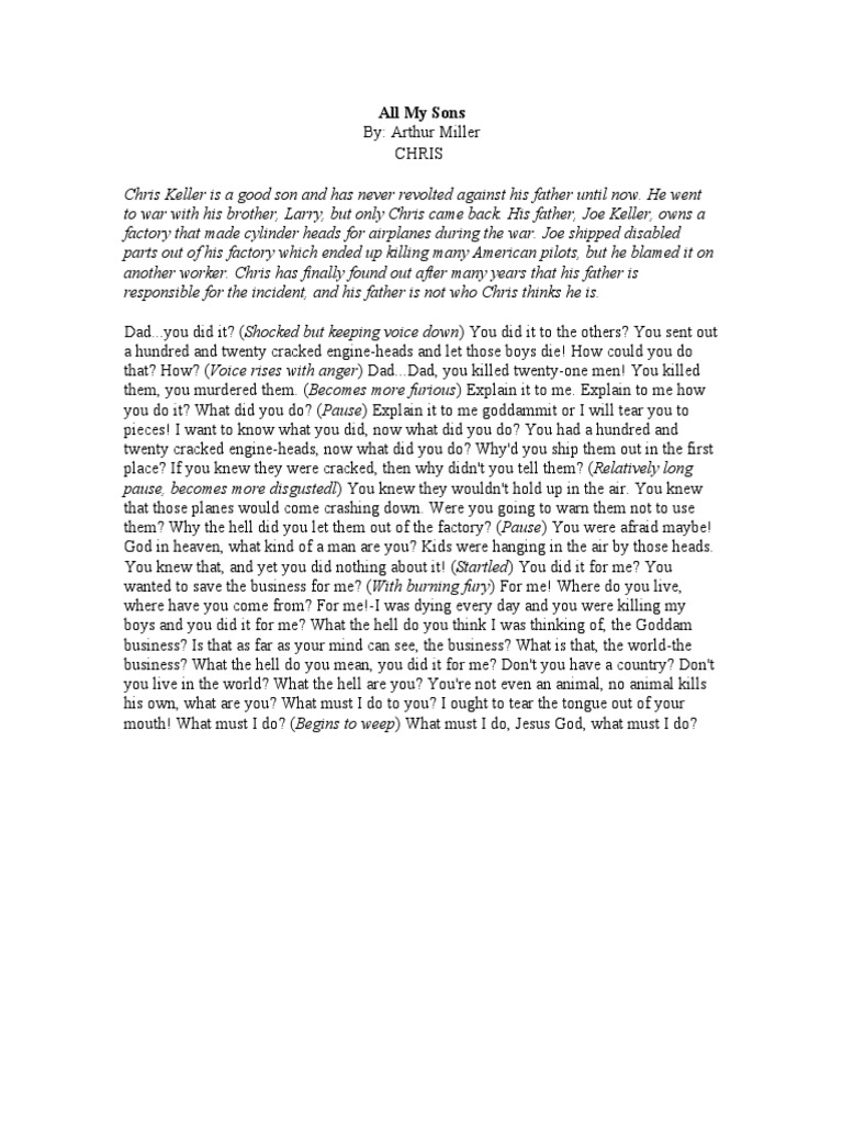 All My Sons | PDF