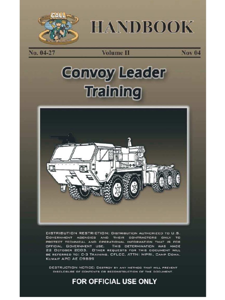 Preparing for Combat: A Guide to Convoy Leader Troop Leading Procedures ...