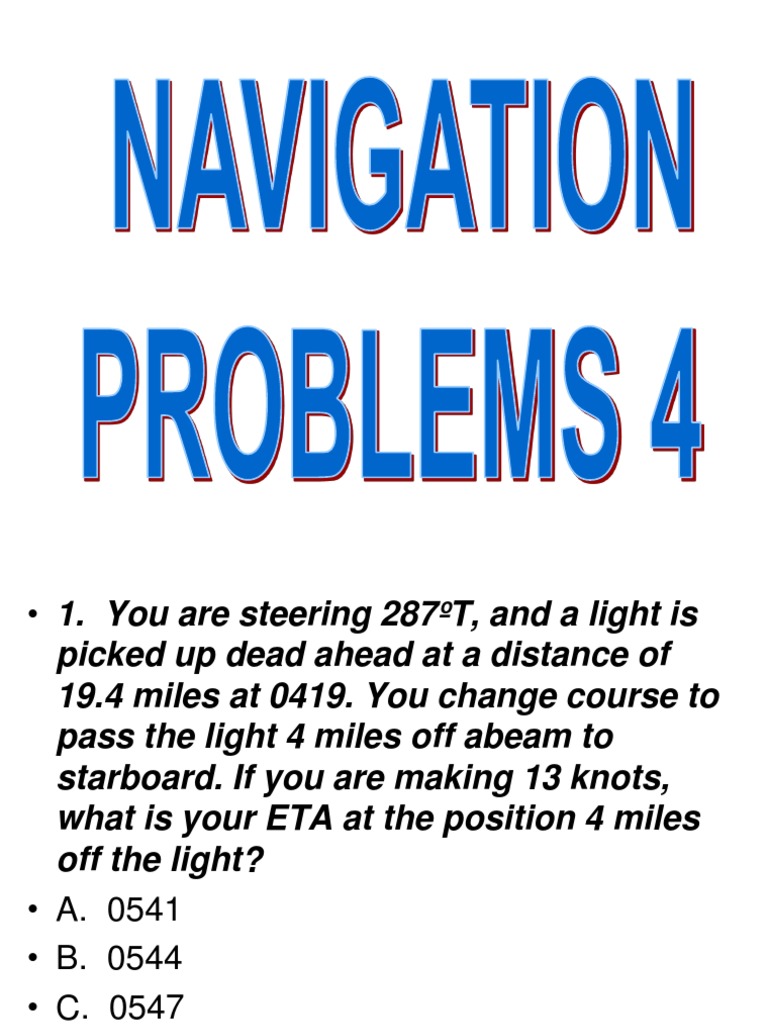 Nav Solving Problem 4 1 10 | PDF | Water Transport | Ships
