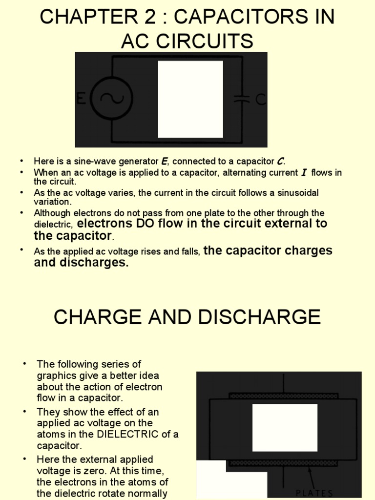 Electrons DO Flow in The Circuit External To The Capacitor The ...