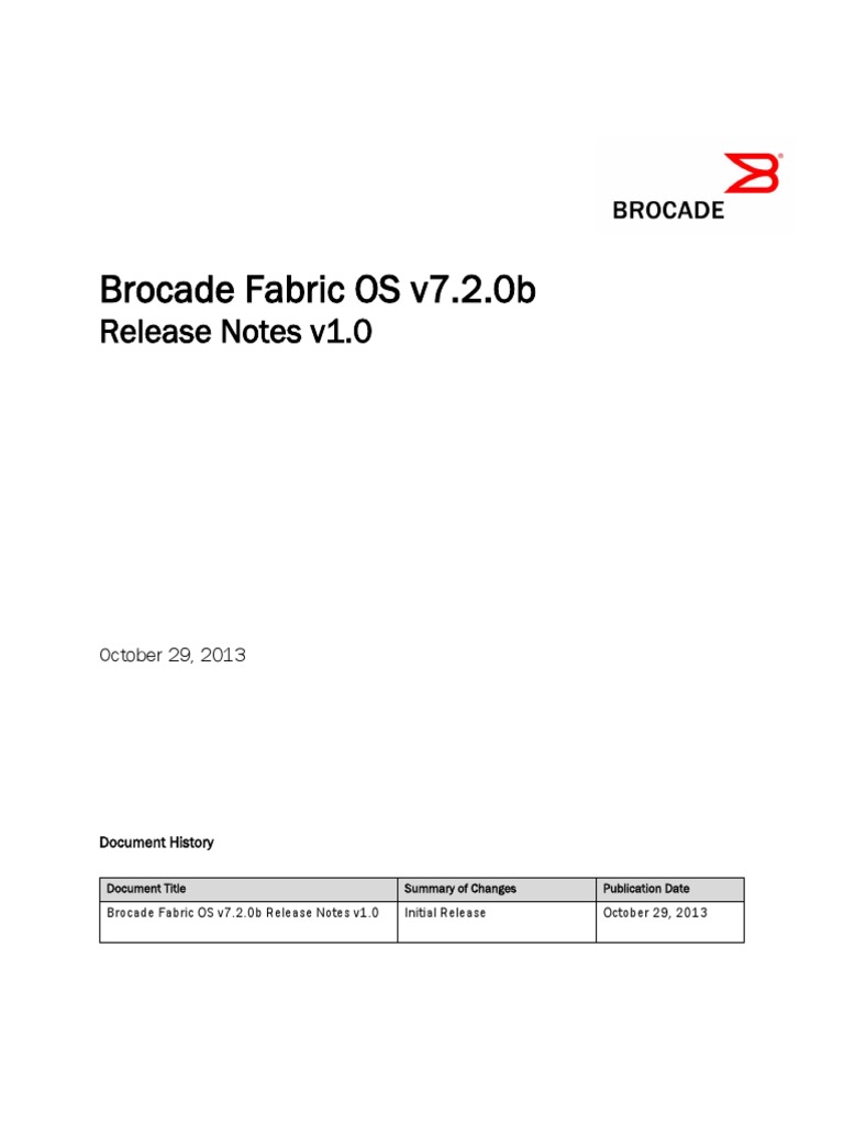 Brocade Fabric OS v7.2.0b v1.0 | Download Free PDF | Computer Network ...
