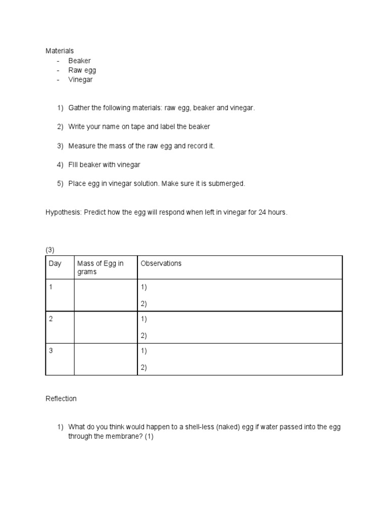 Naked Egg Lab | PDF