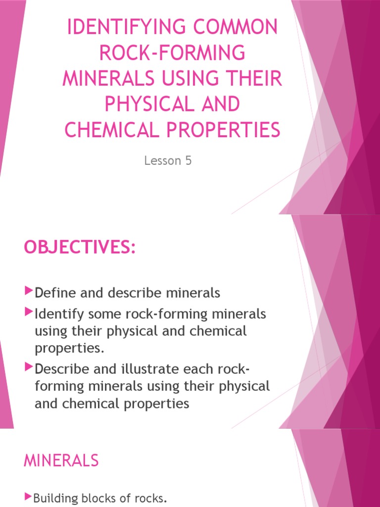 Lesson 5 Identifying Mineral | PDF | Minerals | Atoms