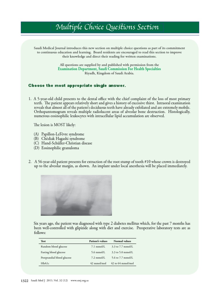 Multiple Choice Questions Section: Choose The Most Appropriate Single ...