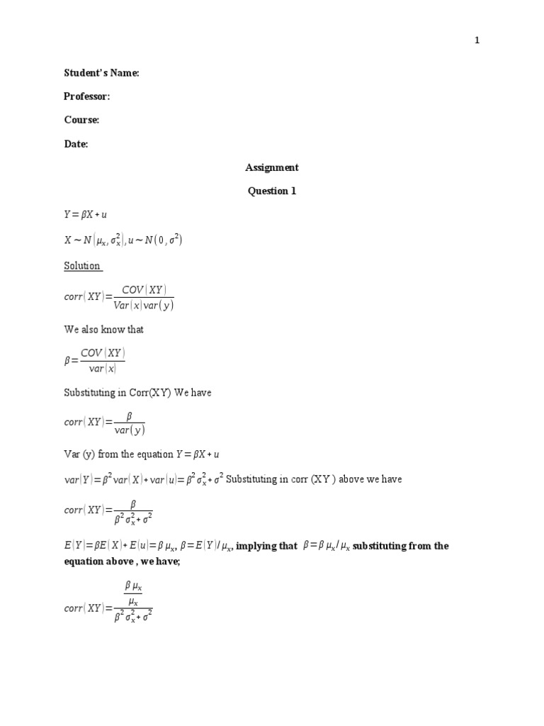 Assigment (Econometrics and Matlab Codes) | PDF | Beta (Finance ...