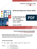 Model Analisis Regresi Moderasi (MRA) | PDF | Metode & Bahan Ajar