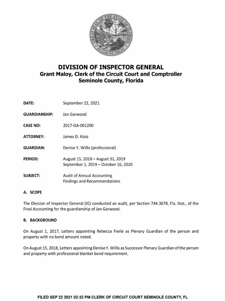 Jan Garwood IG Report | PDF