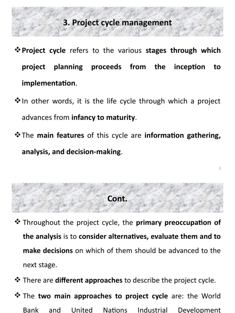 Project Cycle Management | PDF | Feasibility Study | Evaluation