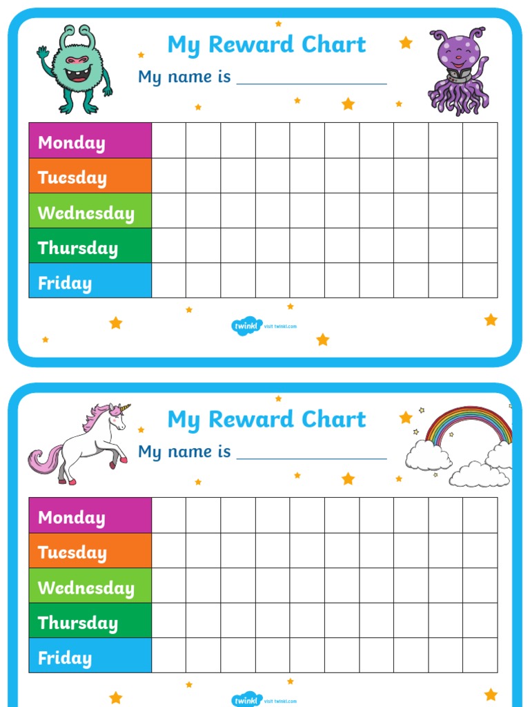 T M 003 My Reward Chart Pack Ver 4 | PDF