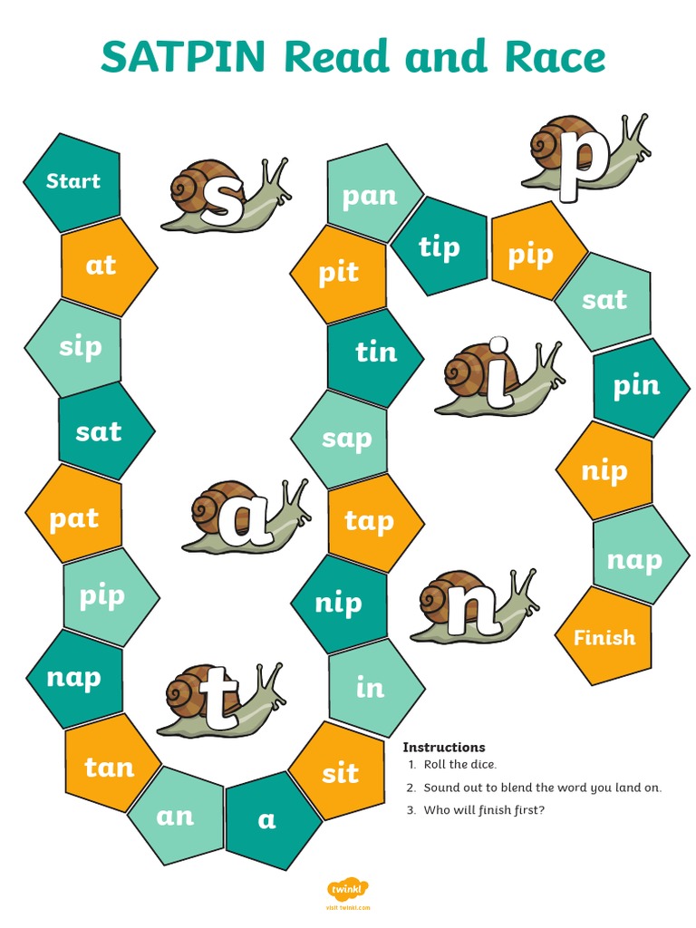 SATPIN Read and Race Game | PDF