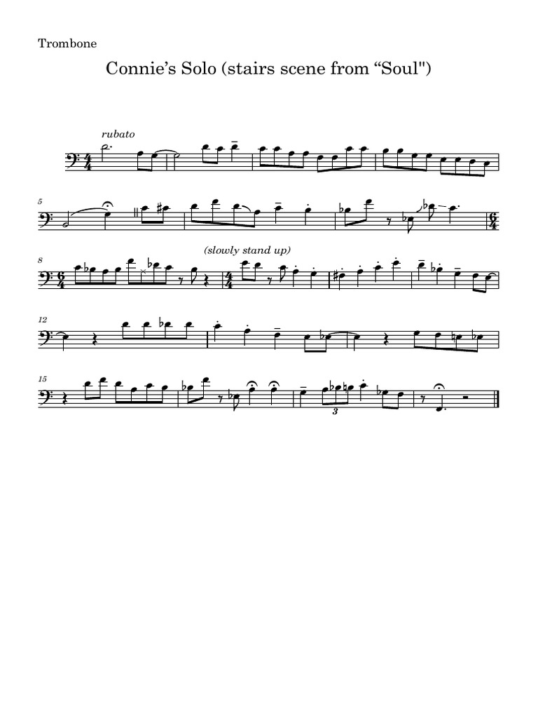 Connie's Solo for Trombone in Soul | PDF