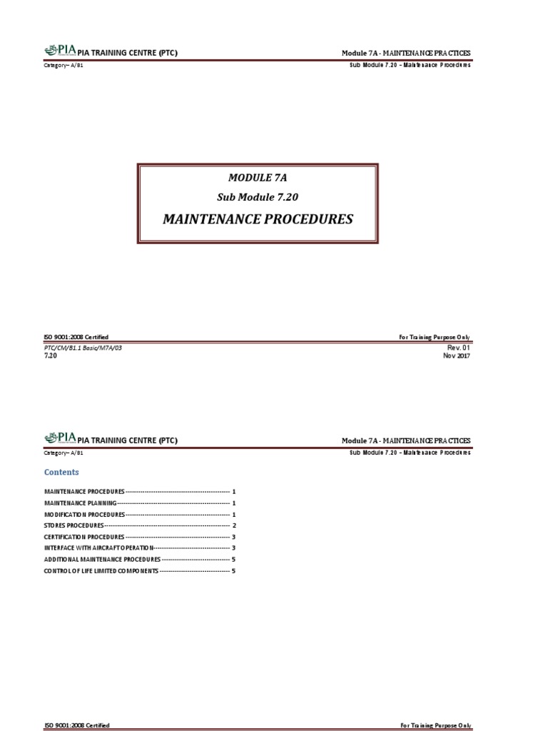 Procedures for Maintaining Aircraft Airworthiness | PDF | Aviation ...