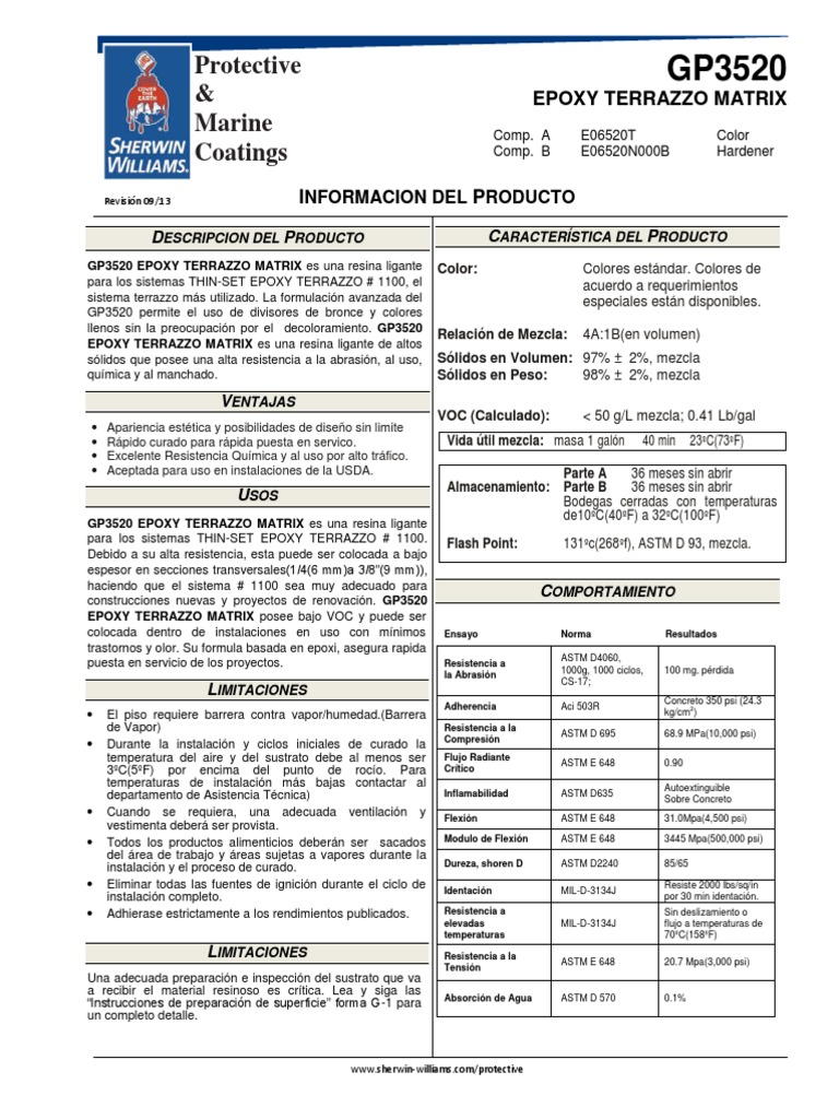 Epoxy Terrazo Matrix-A&B | PDF | Epoxy | Química