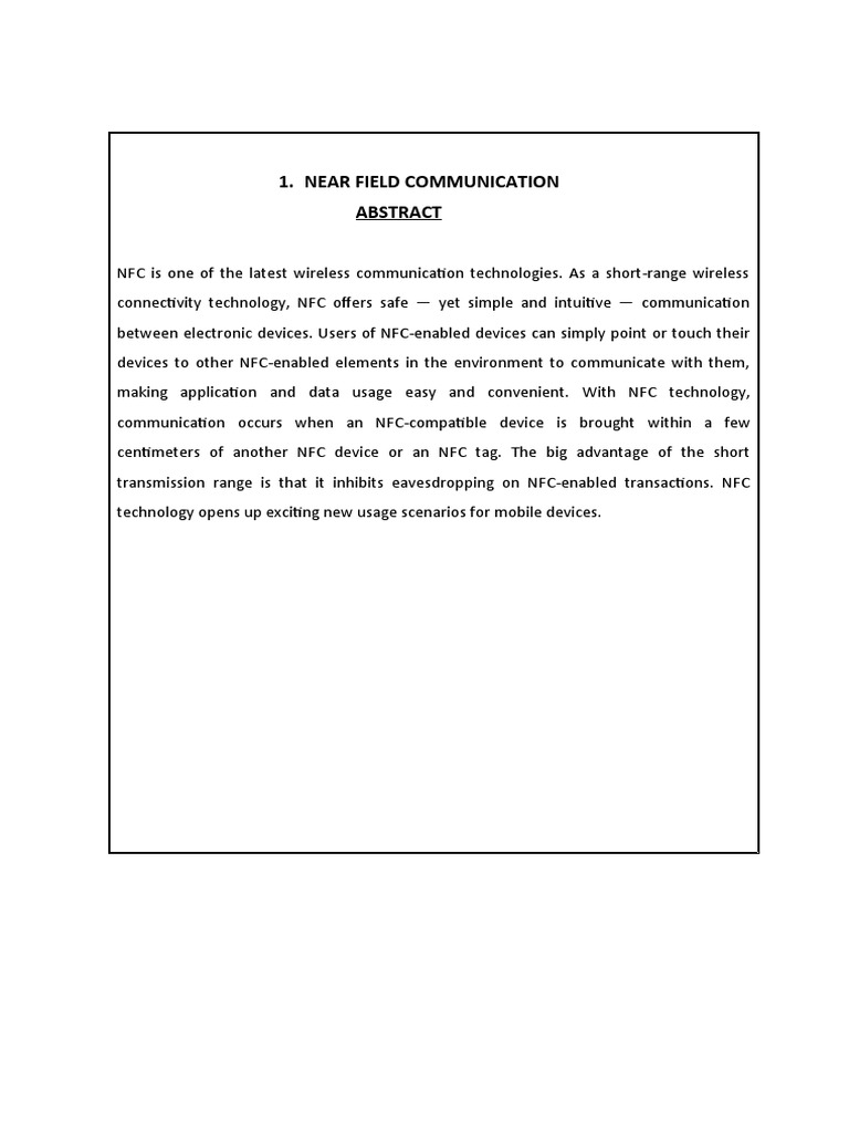 Near Field Communication | PDF | Art | Computers