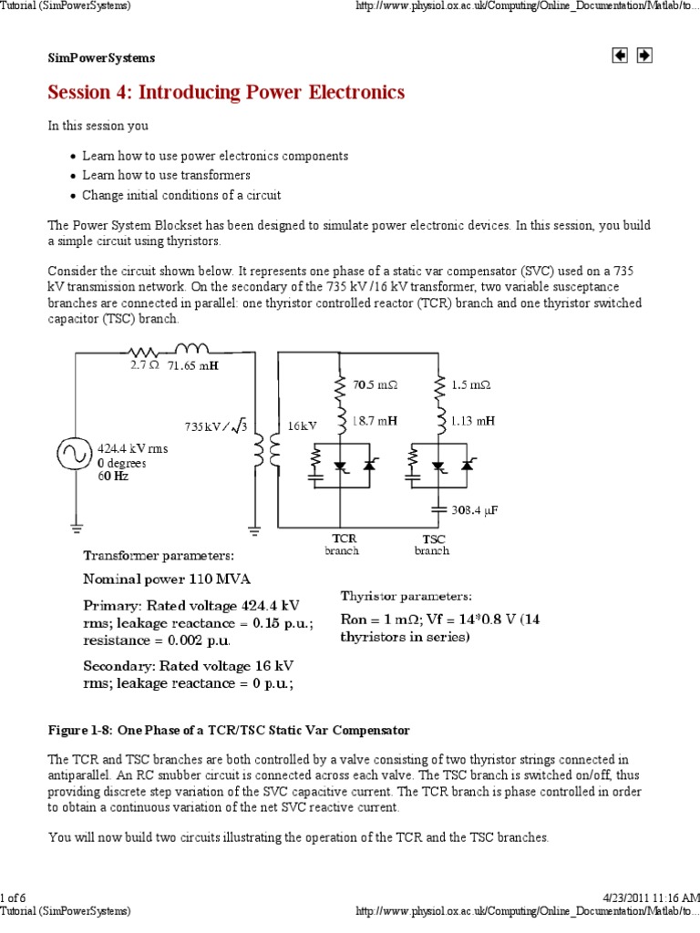 Tutorial Sim Power Systems) | PDF | Capacitor | Force