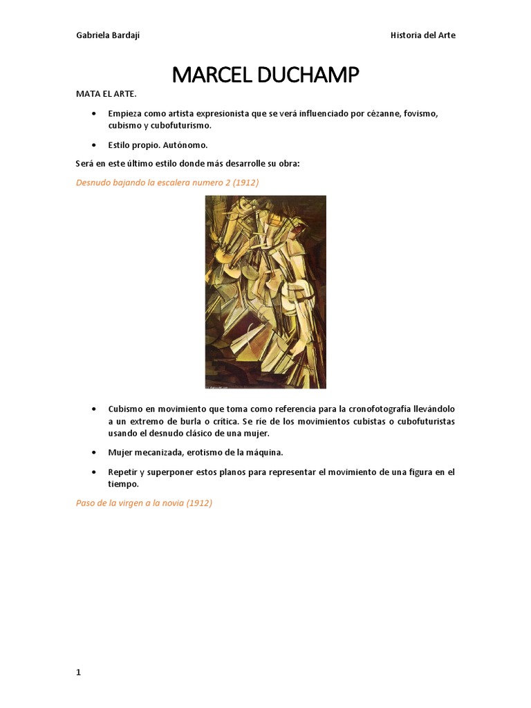Marcel Duchamp | PDF | Cubismo | Arte Moderno