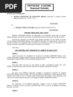 Modèle de protocole d'accord transactionnel | PDF