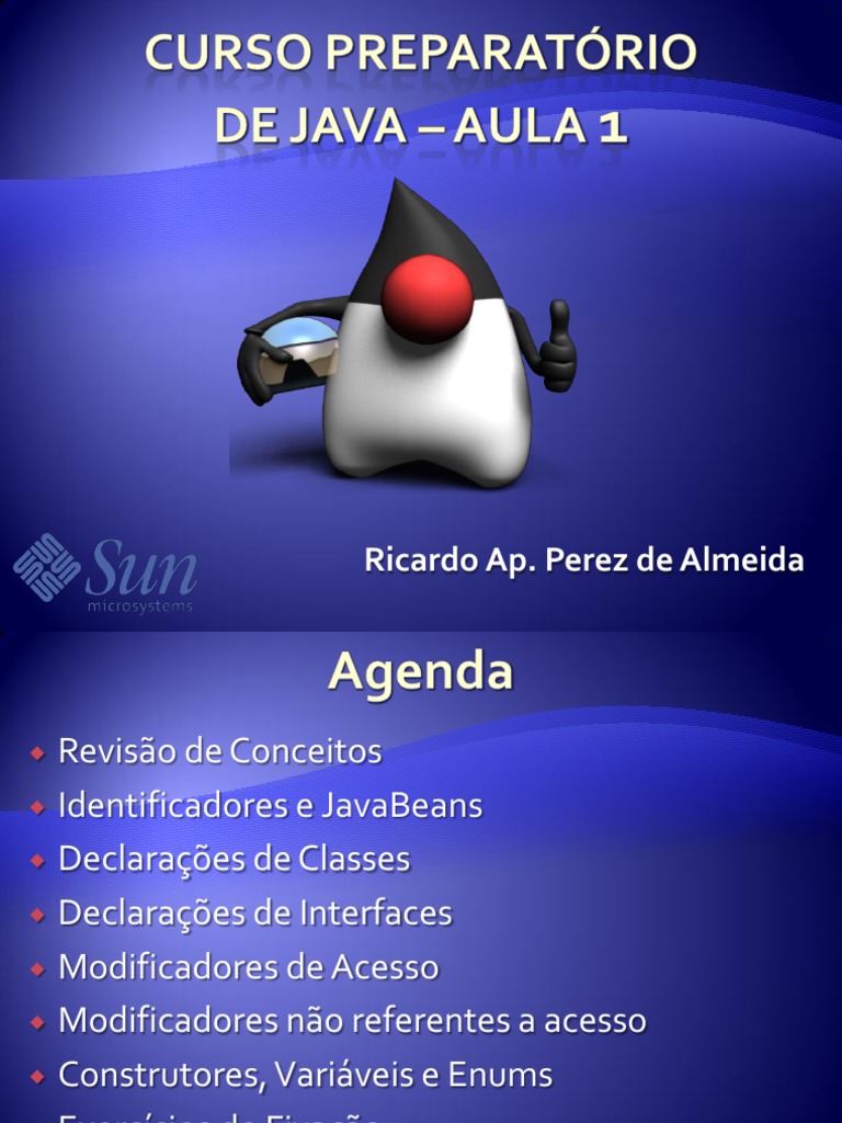 Java Básico Aula 1 Pdf Java Linguagem De Programação Classe Programação De Computadores