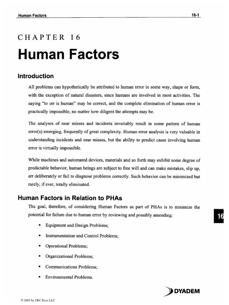 Human Factors | PDF