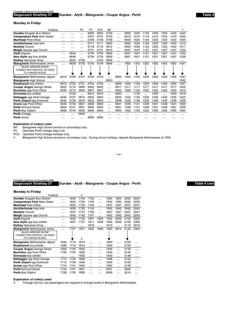 Timetable 7253 57 Strathtay | PDF | Service Industries | Services ...