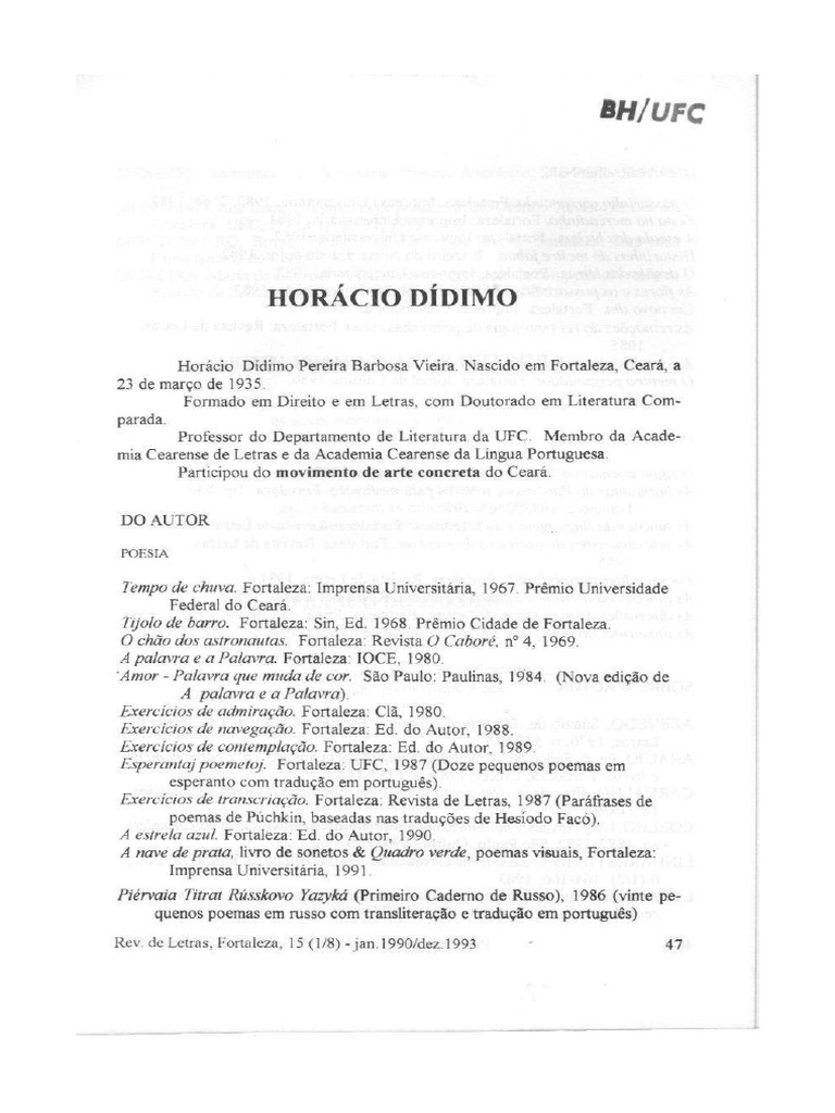 Horácio Dídimo | PDF