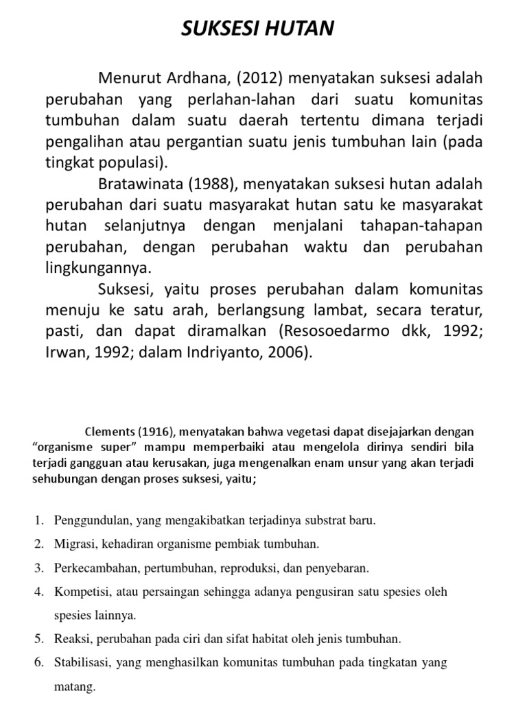 Suksesi Hutan Primer Dan Sekunder Pdf