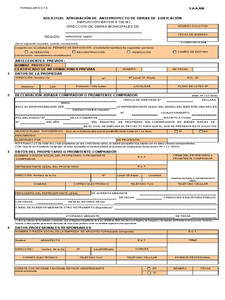 Formulario-2-1.2. Dom Chile | PDF