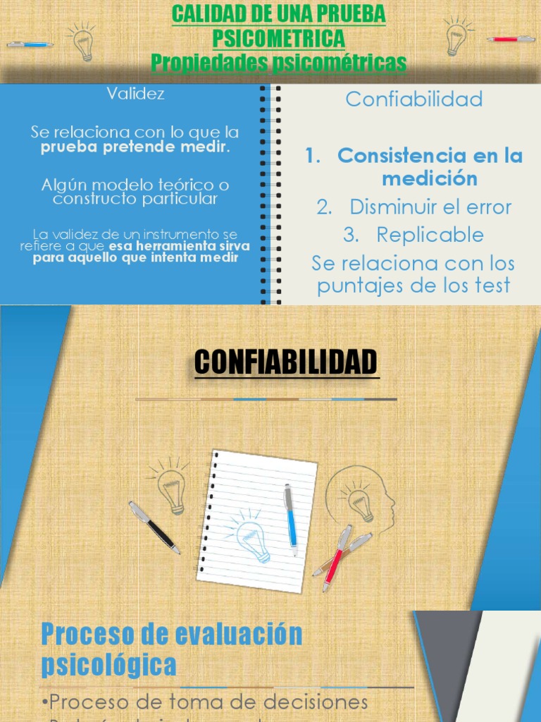 Validez y Confiabilidad | PDF | Validez (Estadísticas) | Psicometría