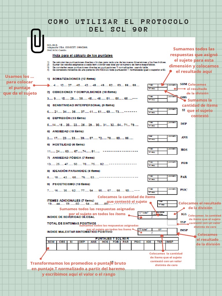 Protocolo Del SCL 90R | PDF