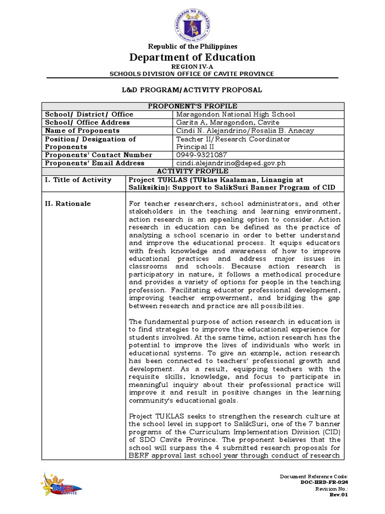 Department of Education: Republic of The Philippines | PDF | Teachers ...