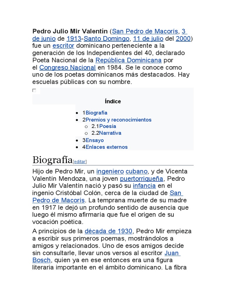 Pedro Julio Mir Valentín | PDF