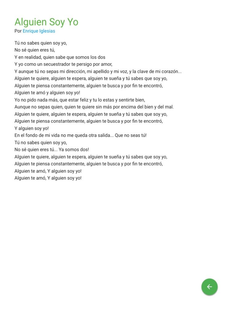 Alguien Soy Yo (Enrique Iglesias) | PDF