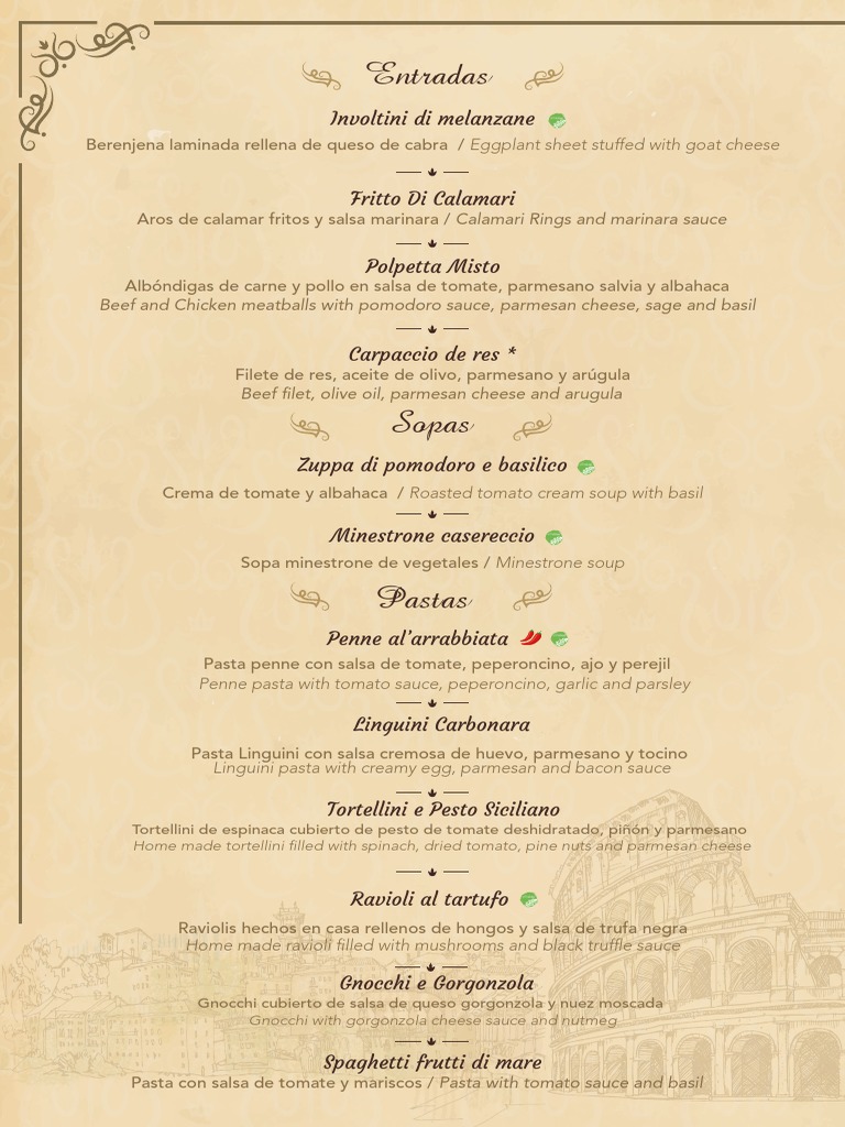 Menu Andiamo 2021 | PDF