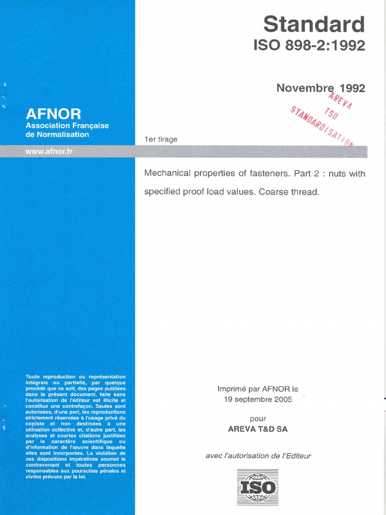 Iso 898-2 (1992) | PDF