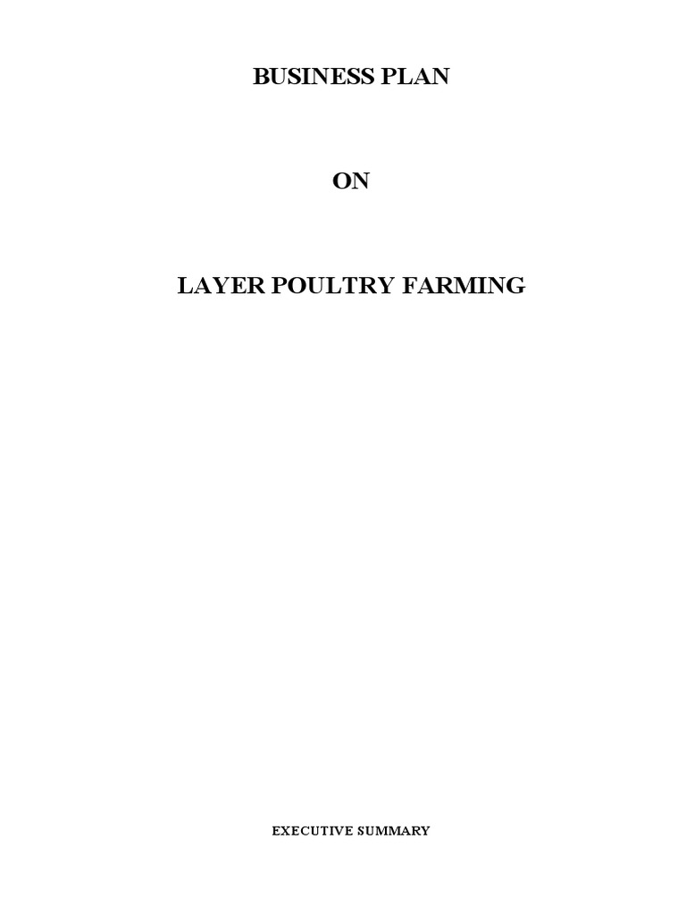 BUSINESS PLAN Layer Poultry Farm | PDF | Sales | Poultry Farming