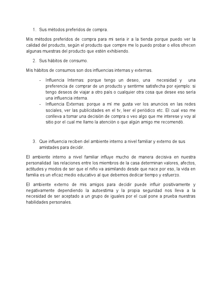 Métodos de compra preferidos y factores que influyen en las decisiones ...