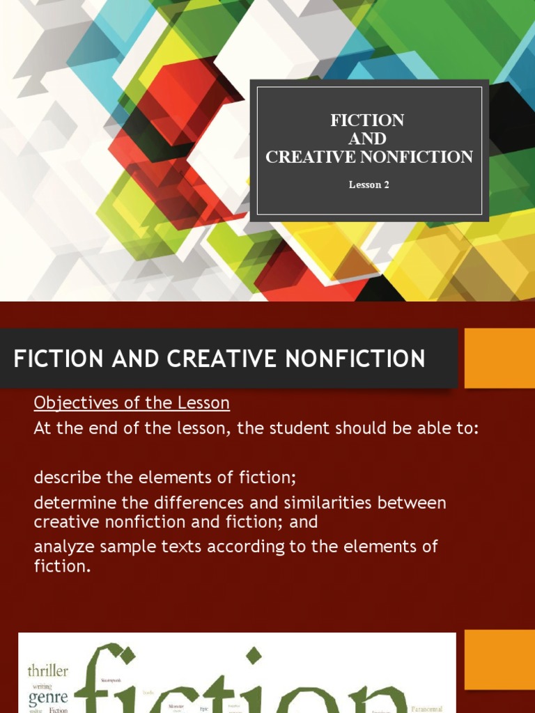 Fiction vs. Creative Nonfiction: Lesson 2 | PDF | Creative Nonfiction ...