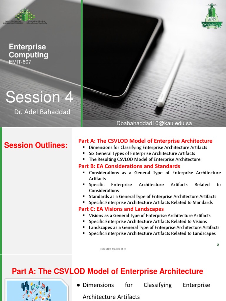 Session 4 | PDF | Enterprise Architecture | Data Model