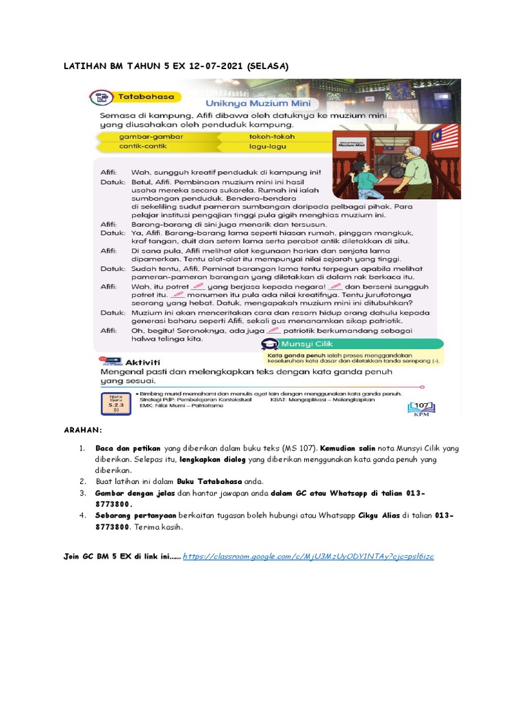 Latihan BM Tahun 5: Petikan dan Dialog | PDF | Karier & Perkembangan ...