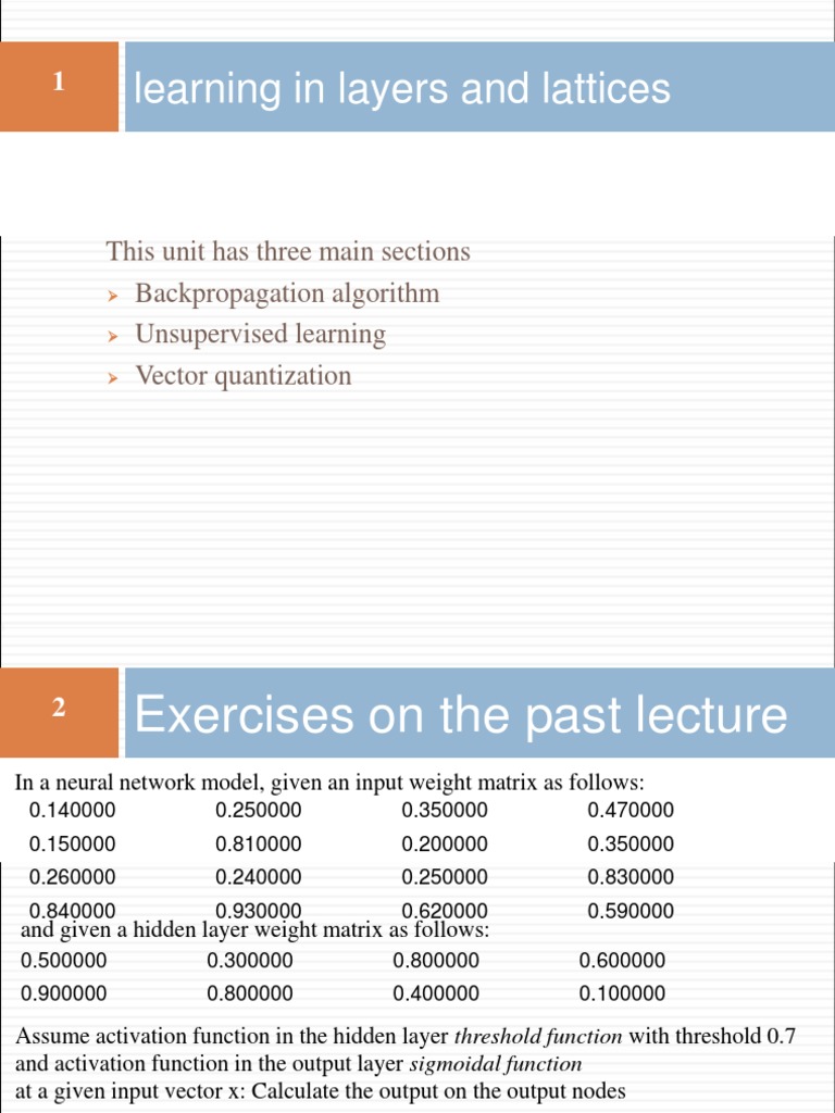 Week10 (Backprop and Competitive) | PDF | Artificial Neural Network ...
