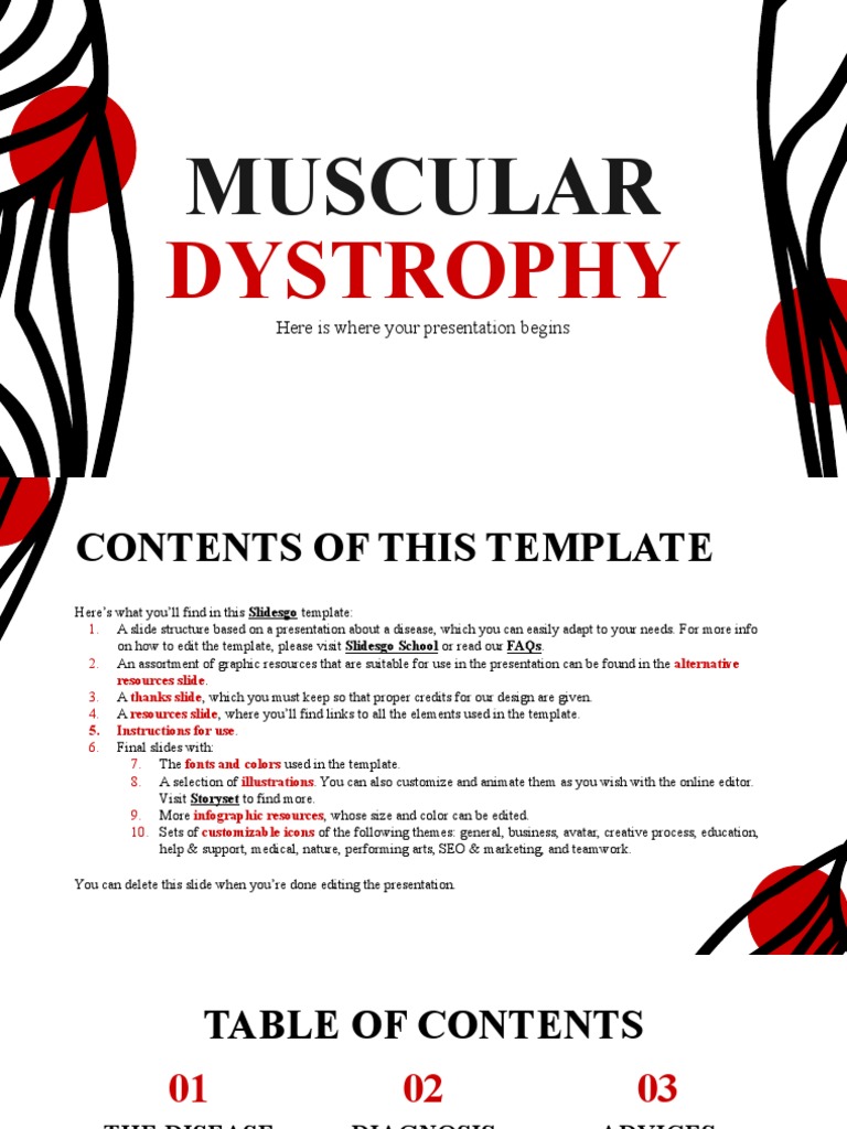 Muscular Dystrophy Presentation Template | PDF | Planets | Solar System
