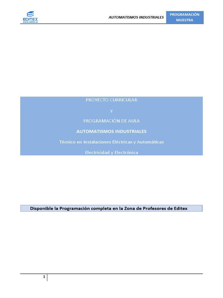 Programacion Automatismos Ind Muestra UD1 | PDF | Evaluación