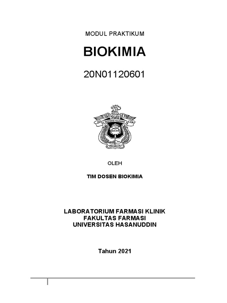 Modul Praktikum Biokimia | PDF