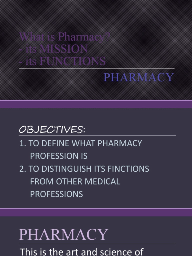 What Is Pharmacy | PDF
