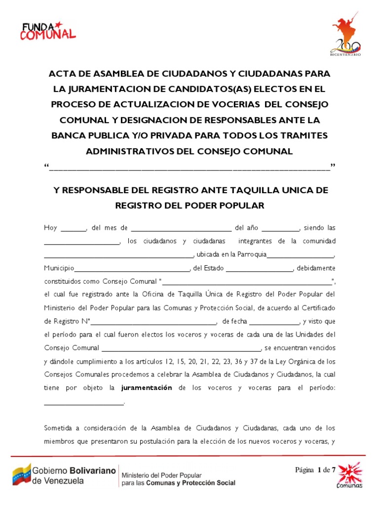 7 - Acta de Juramentacion | PDF | Gobierno | Justicia