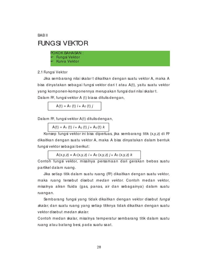 Fungsi dan Kurva Vektor dalam Ruang | PDF