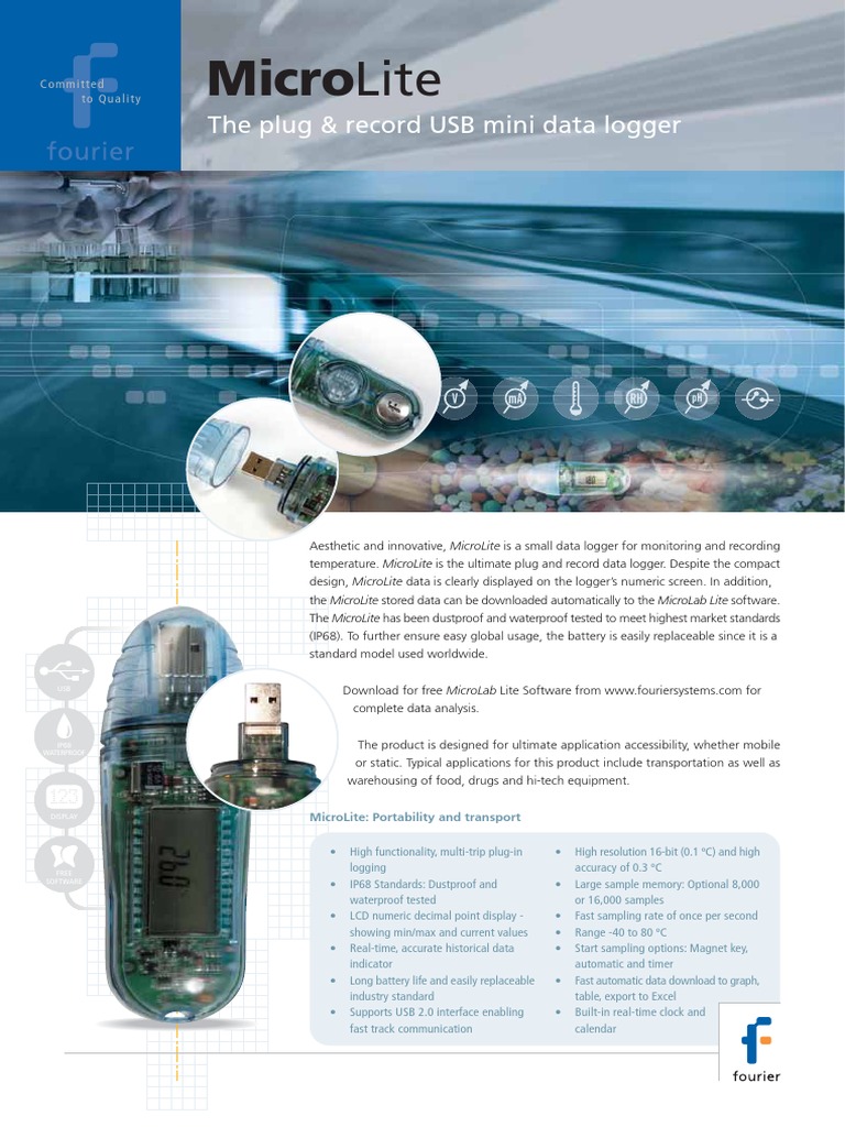 Microlite: The Plug & Record Usb Mini Data Logger | Download Free PDF ...